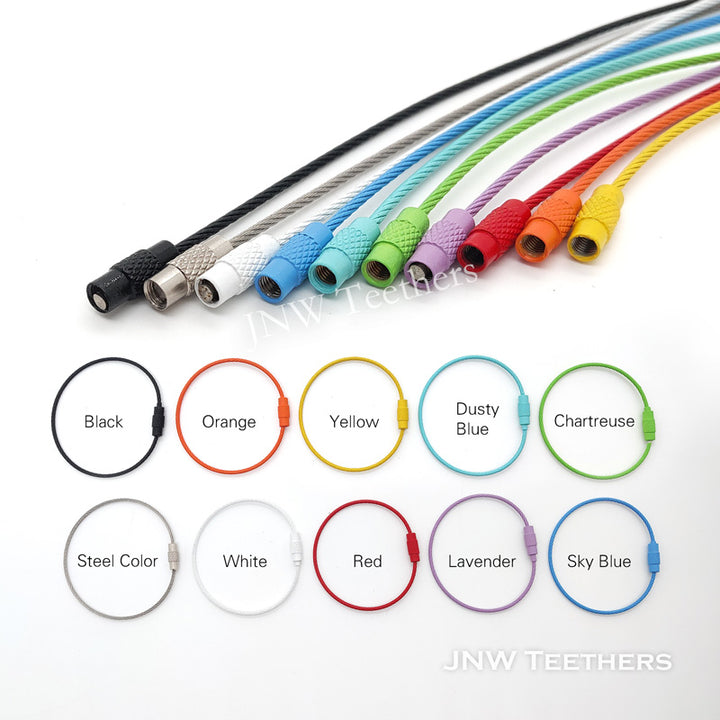 20pcs Colorful Stainless Steel Wire Rings - 1.5mm Thickness